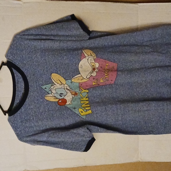 Warner Bros. | Shirts | Mens Pinky And The Brain Light Blue Graphic T ...